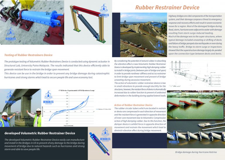 Rubber Restrainer Device | HERCULES STRUCTURAL SYSTEMS